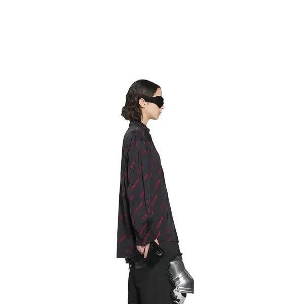 Balenciaga Logo Jacquard Large Fit Shirt