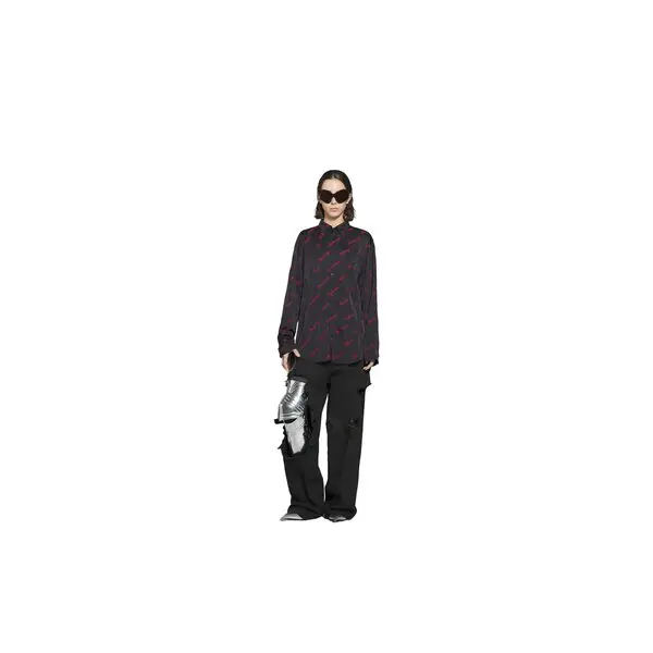 Balenciaga Logo Jacquard Large Fit Shirt