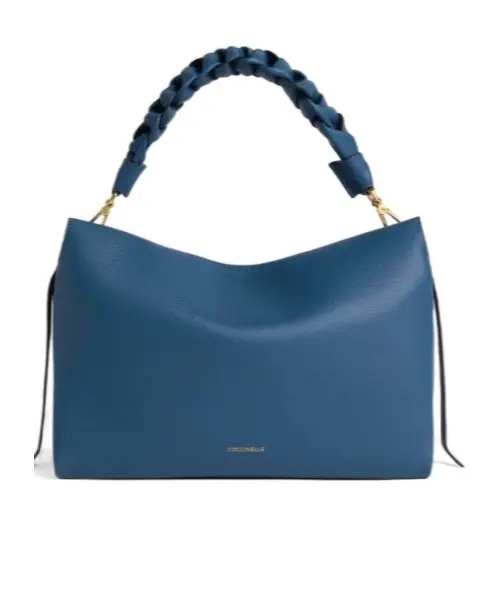 COCCINELLE Boheme Medium Top Handle Bag - Dark Blue/sand Shell Color