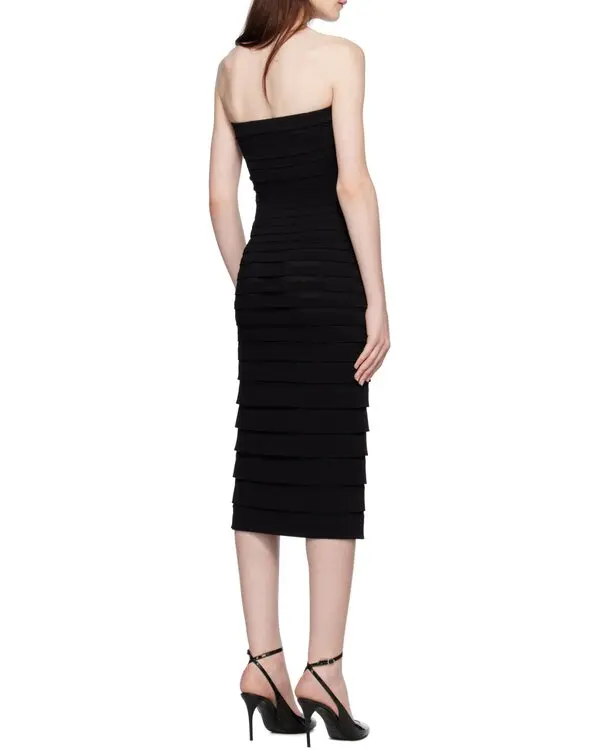 Alaïa Strapless Textured Knit Dress