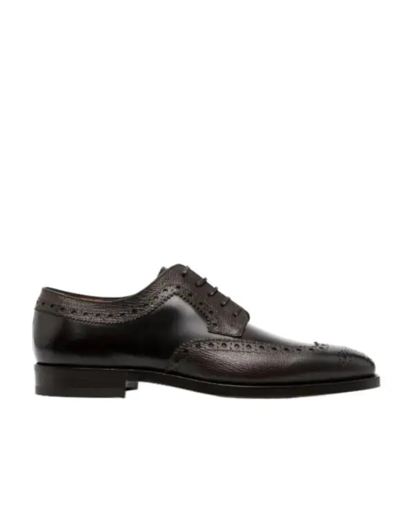 FERRAGAMO Wing Tip Lace Up Dress Shoes