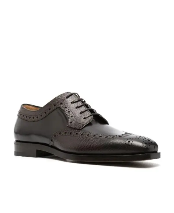 FERRAGAMO Wing Tip Lace Up Dress Shoes