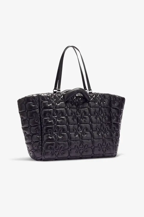 GANNI Quilted Re-tech Xxl Tote Bag - Black