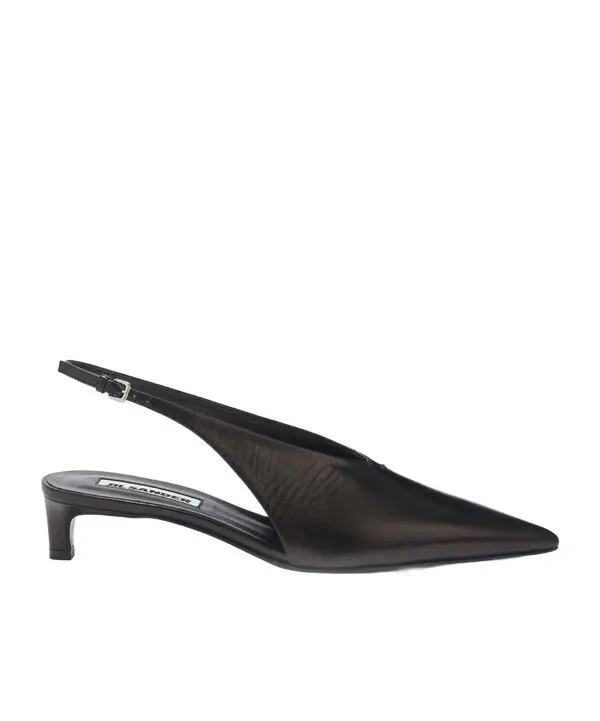 JIL SANDER Heeled Slingback Pumps - Black