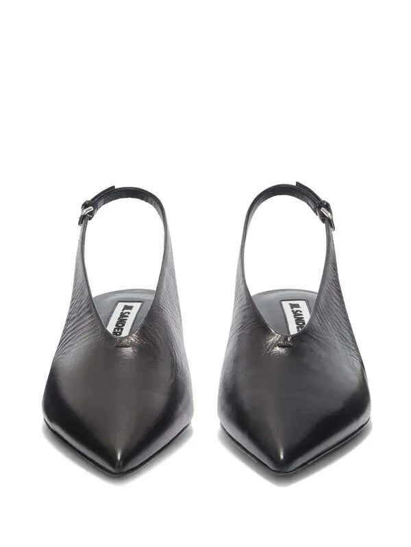 JIL SANDER Heeled Slingback Pumps - Black