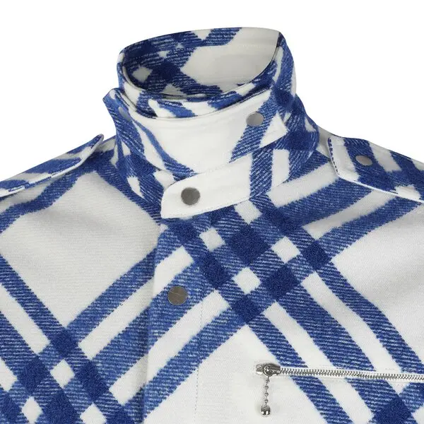 Burberry Plaid-check Long Sleeved Buttoned Shirt Jacket