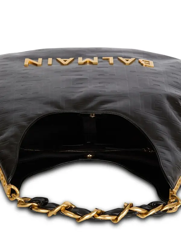 Balmain 1945 Logo Plaque Large Tote Bag