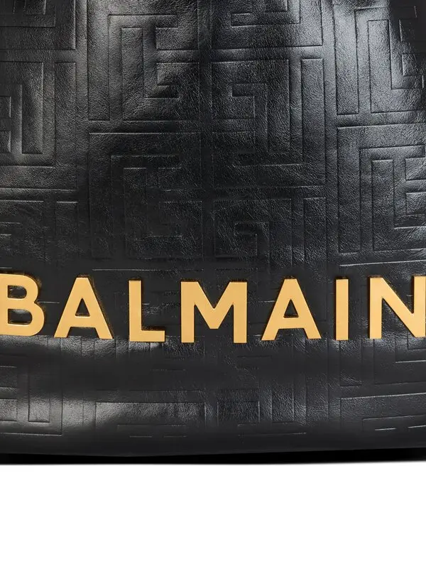 Balmain 1945 Logo Plaque Large Tote Bag
