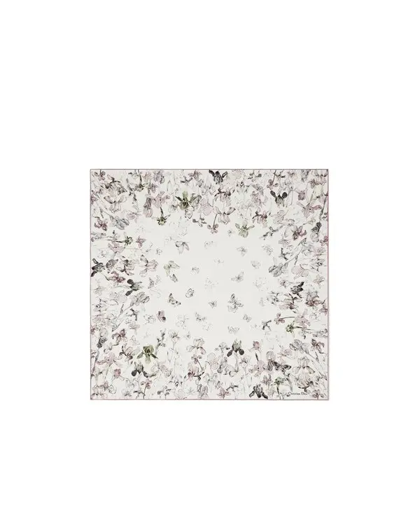 Dior Butterfliesiris 90 Square Scarf - Pink And Multicolour