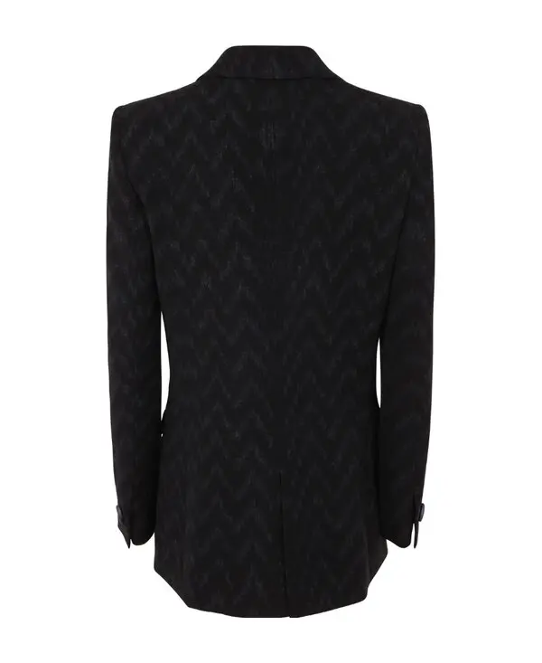 Giorgio Armani Single-breasted Chevron-print Jacket