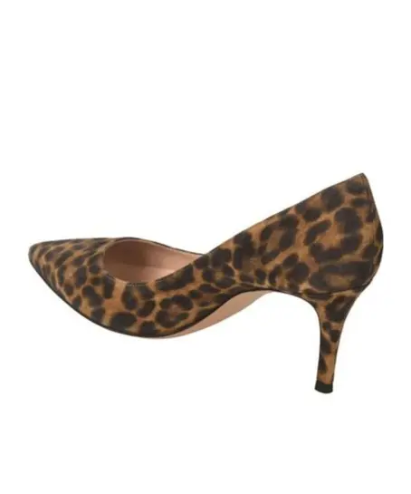 GIANVITO ROSSI Leopard Print Pointed-toe Pumps