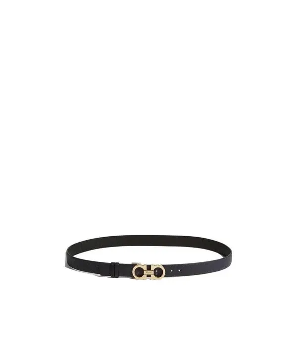FERRAGAMO Gancini Reversible Belt - Black