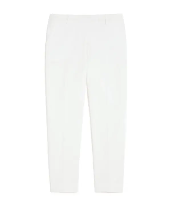 Max Mara Straight Leg Cropped Pants - White