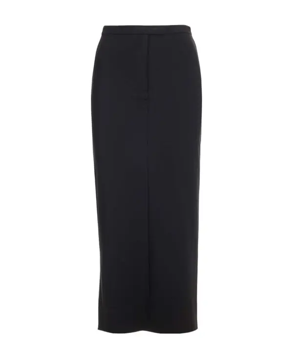 Alexander Wang Logo-embroidered Pencil Skirt - Black