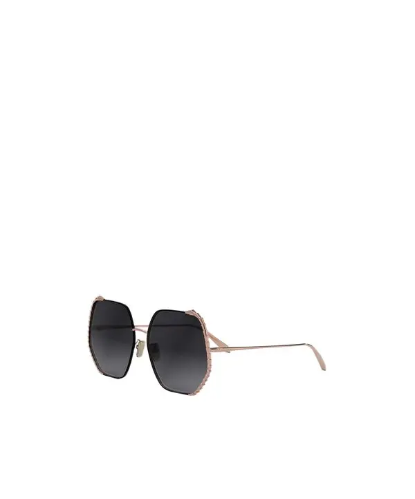 BVLGARI Geometric Frame Sunglasses - Black