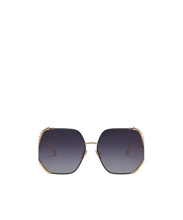 BVLGARI Geometric Frame Sunglasses - Gray