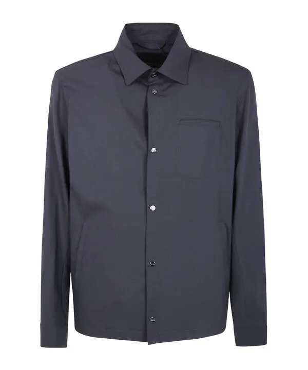 Herno Button-fastening Patch-pocket Shirt Jacket - Black