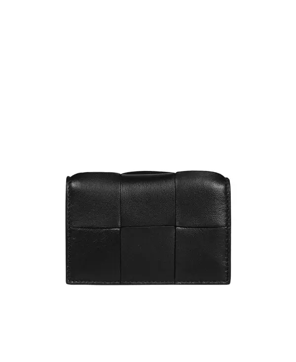 Bottega Veneta Large Grid Woven Clip - Black