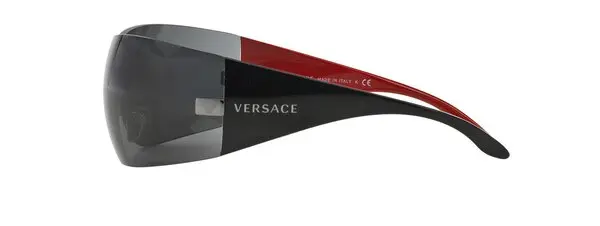 Versace Shield Frame Sunglasses With Logo