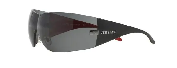 Versace Shield Frame Sunglasses With Logo