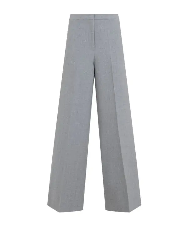 Fabiana Filippi High-waisted Wide-leg Pleated Pants - Gray