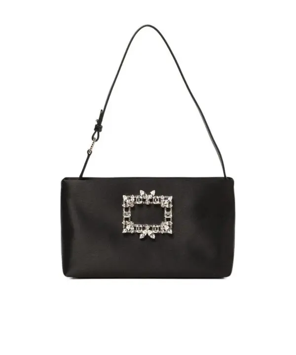 ROGER VIVIER Night Lily Broche Vivier Buckle Mini Bag