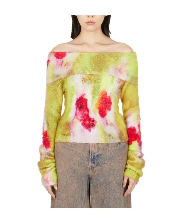 Acne Studios Off-the-shoulder Knit Sweater
