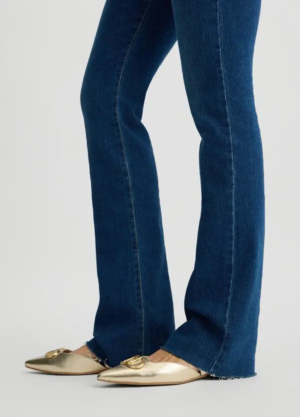 Liu Jo Bell-bottom Jeans With Rhinestone Embellishments - Blue