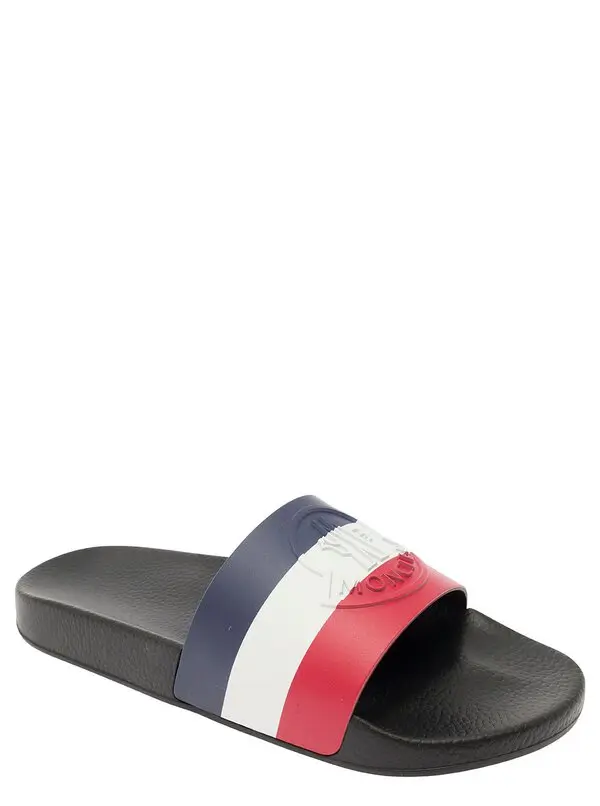 Moncler Logo Embossed Slides - No