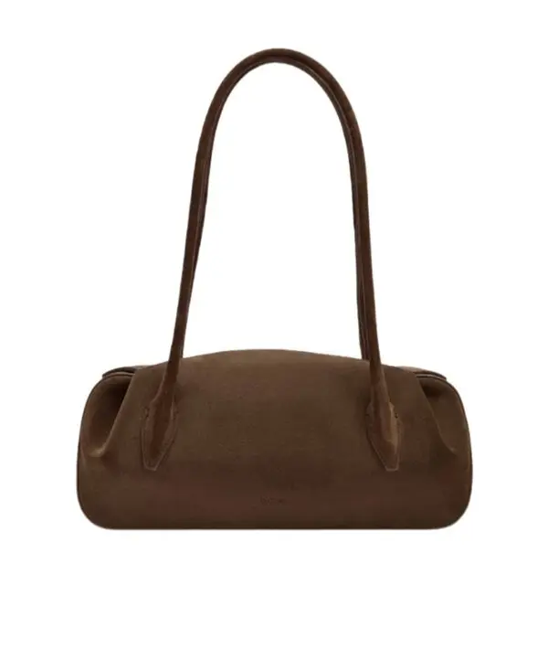Yuzefi Oyster Shoulder Bag Suede - Chocolate