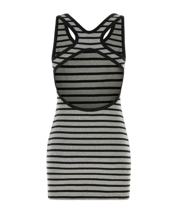 Miu Miu Striped Sleeveless Dress