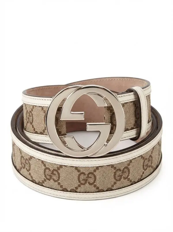 Gucci Double G Buckle Belt - Nude