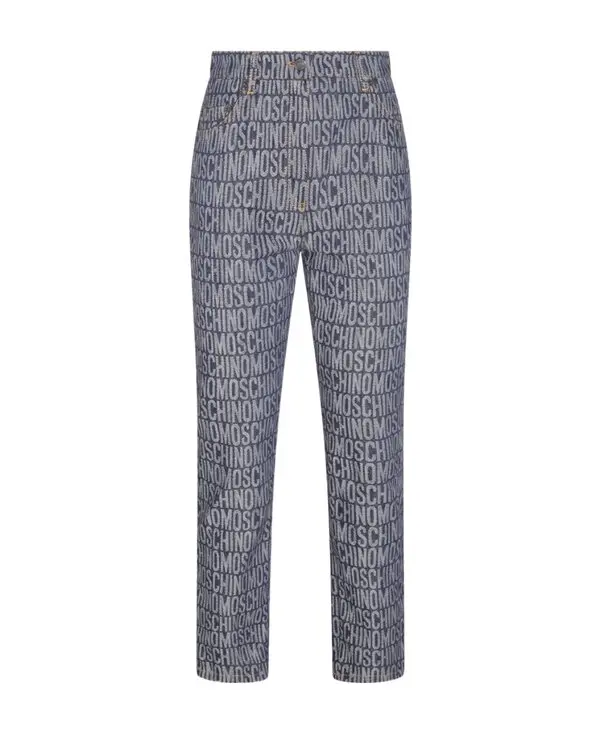 Moschino Allover Logo Denim Pants
