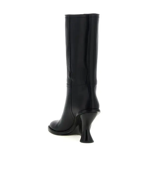 Dries Van Noten 90mm Leather Wedge Boots