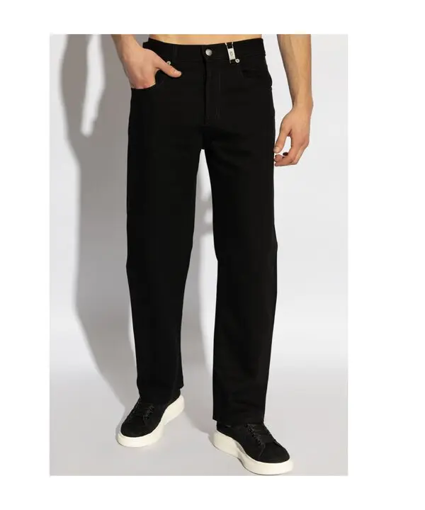 Alexander McQueen Skull Detailed Straight-leg Jeans - Black