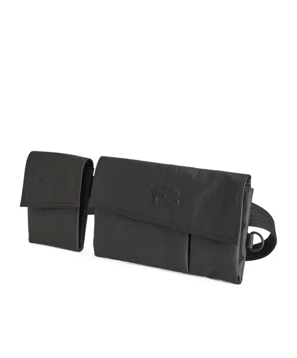 Y3 Sling Bag With Magnetic Flap Cargo Pocket - Black