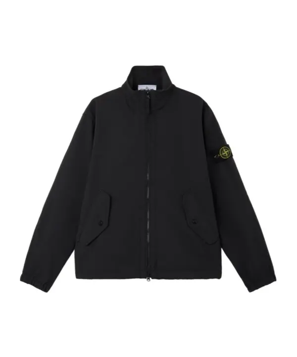 Stone Island High Neck Zip-up Jacket - Black