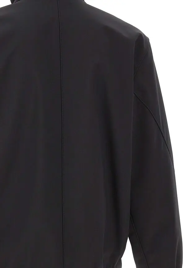 Stone Island High Neck Zip-up Jacket - Black