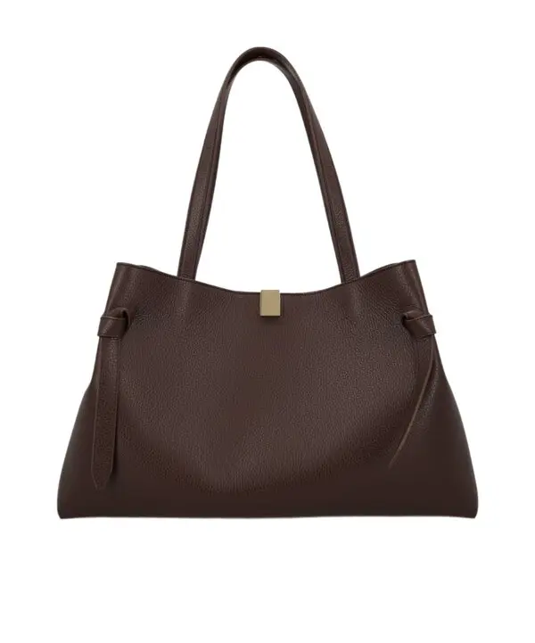 Yuzefi Gyoza Tote Pebble Grained Leather - Espresso