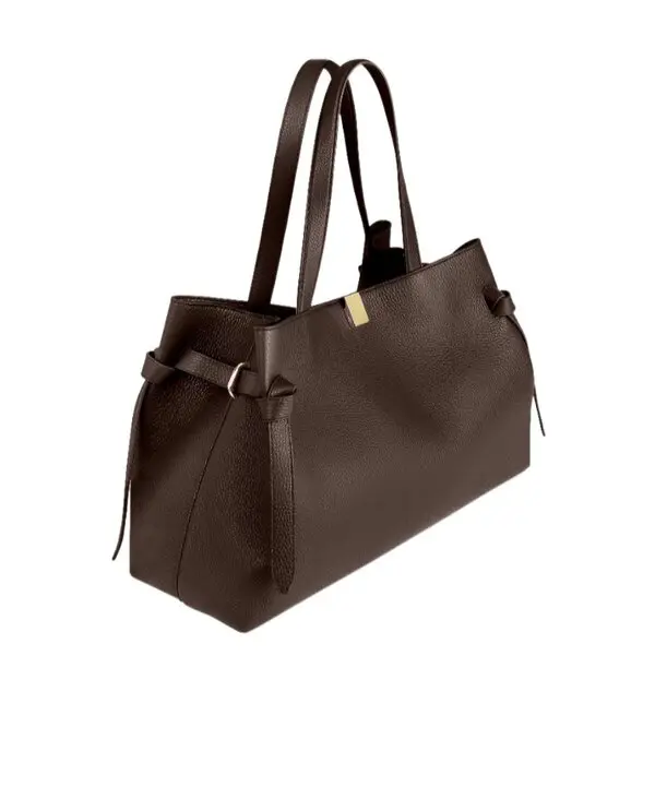 Yuzefi Gyoza Tote Pebble Grained Leather - Espresso