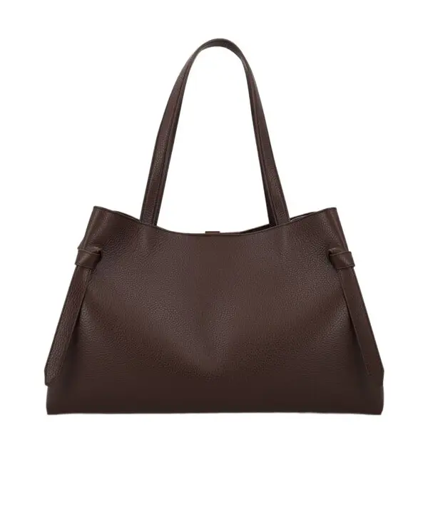 Yuzefi Gyoza Tote Pebble Grained Leather - Espresso