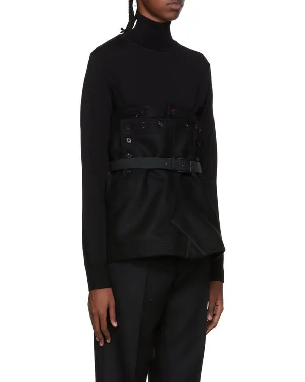 MAISON MARGIELA Wool Corset With Lace-up Back