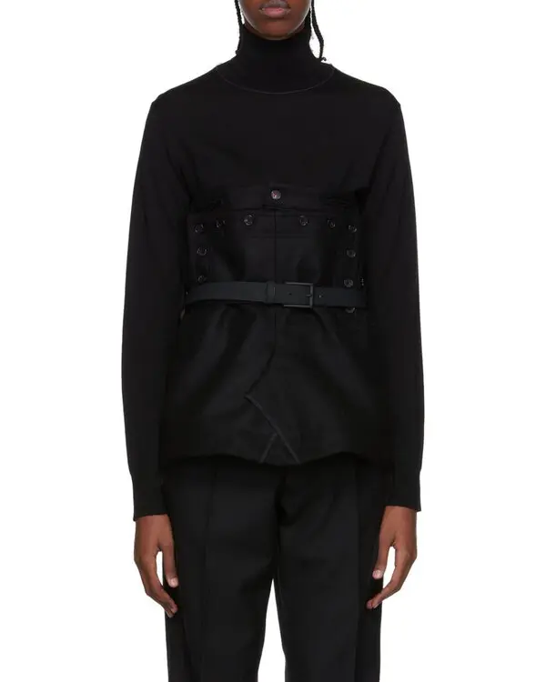 MAISON MARGIELA Wool Corset With Lace-up Back