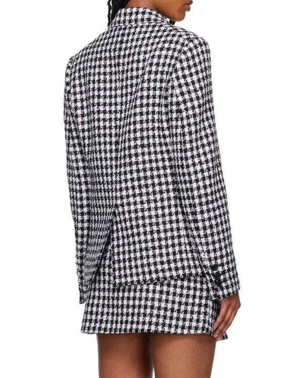Versace Single-breasted Checked Wool Blazer