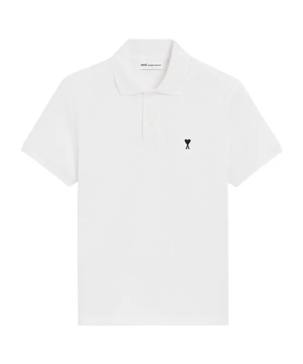 AMI Paris Logo Embroidered Short Sleeved Polo Shirt