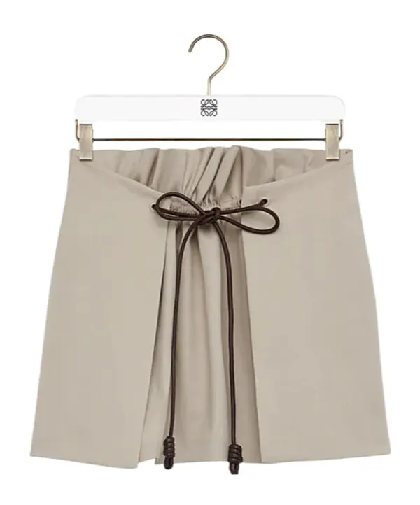 Loewe Drawstring Mini Skirt - Nude
