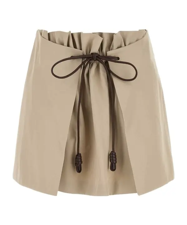 Loewe Drawstring Mini Skirt - Nude