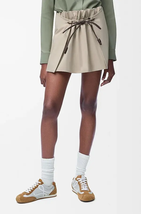 Loewe Drawstring Mini Skirt - Nude