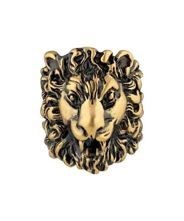 Gucci Lion Head Ring - Black