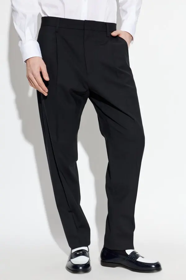 Dsquared2 Tailored Wool Pants With Logo Detail